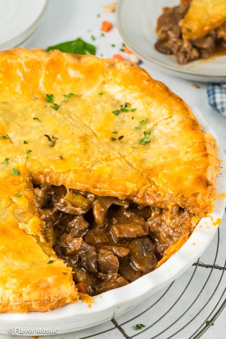 Beef and Mushroom Pot Pie - Flavor Mosaic