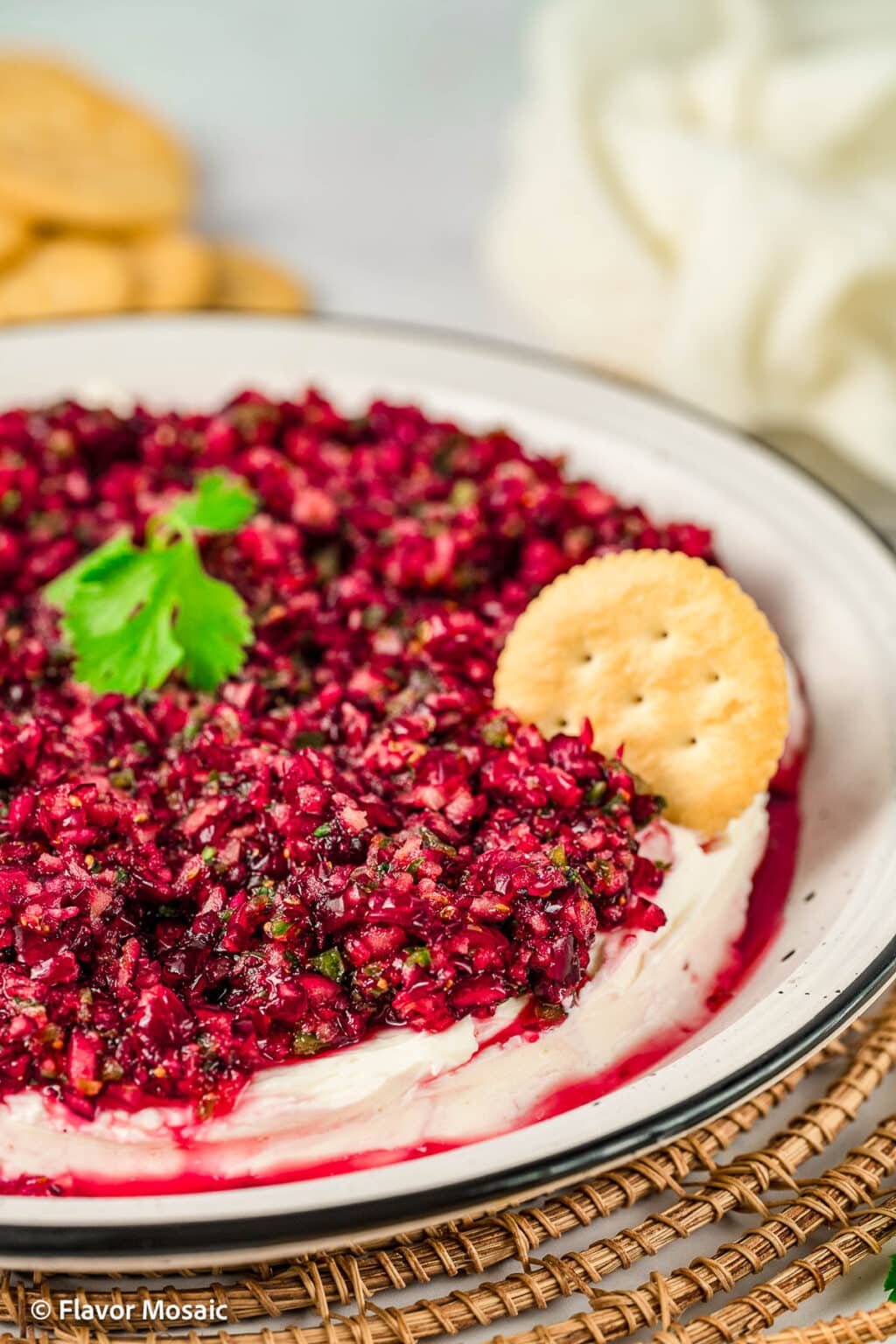 Cranberry Jalapeño Cream Cheese Dip - Flavor Mosaic