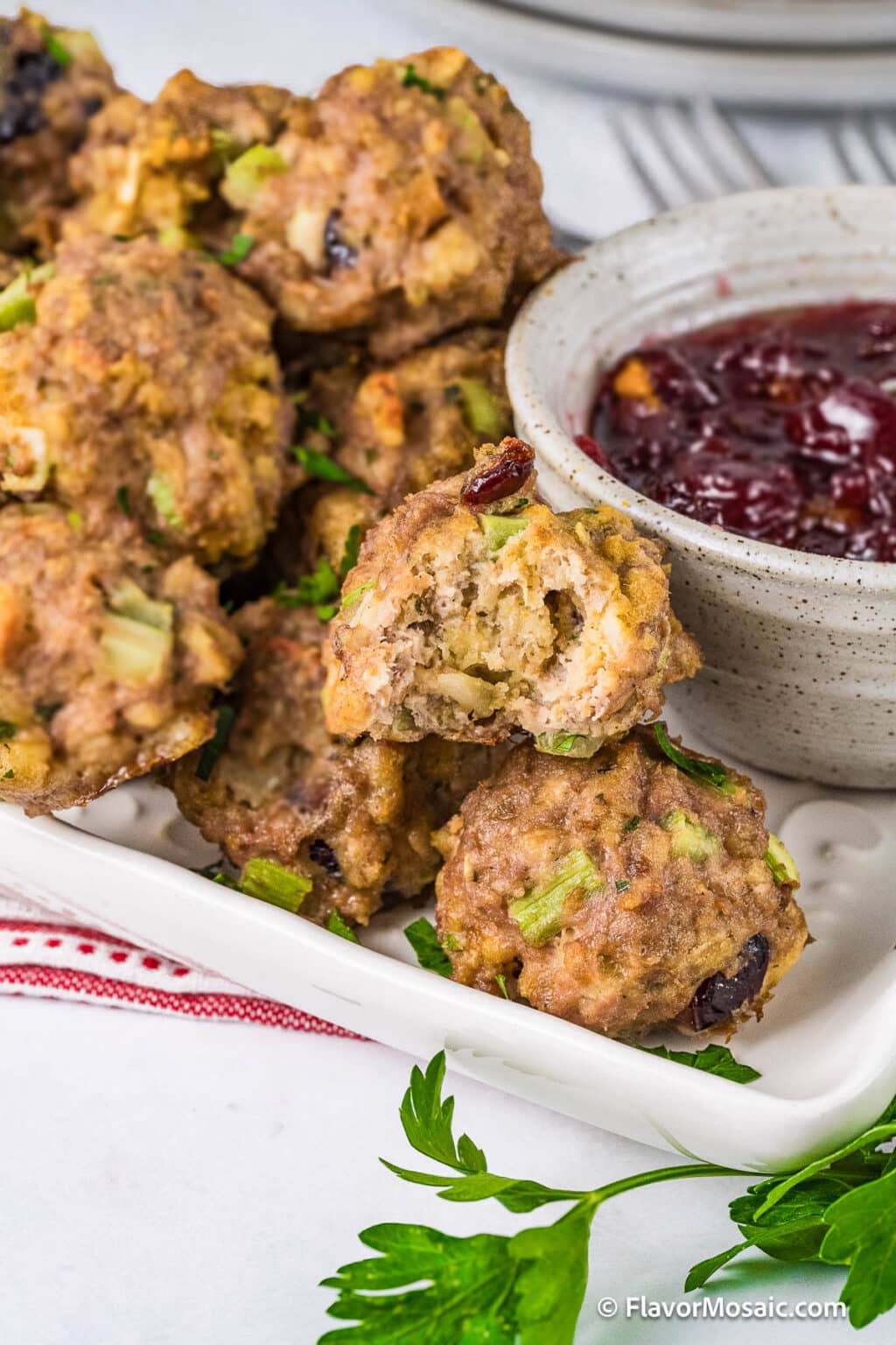 Turkey and Stuffing Meatballs Recipe - Flavor Mosaic
