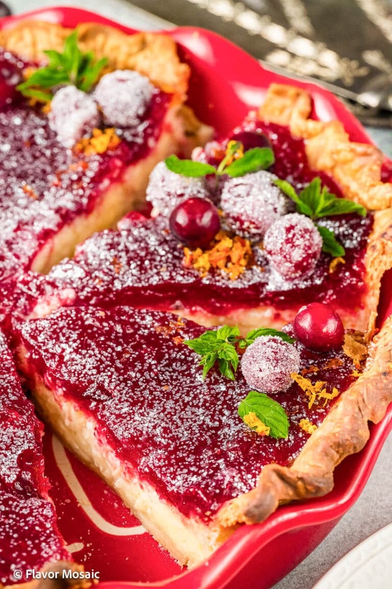 Cranberry Custard Pie - Flavor Mosaic