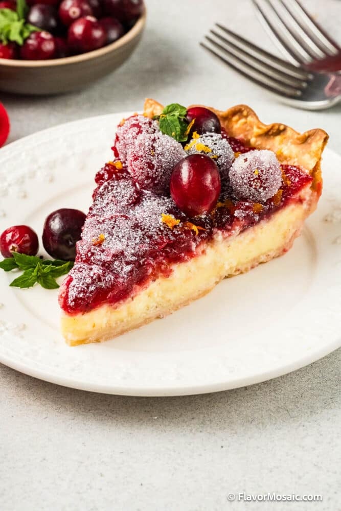 Cranberry Custard Pie - Flavor Mosaic
