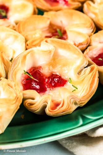 Baked Brie Red Pepper Jelly Bites - Flavor Mosaic