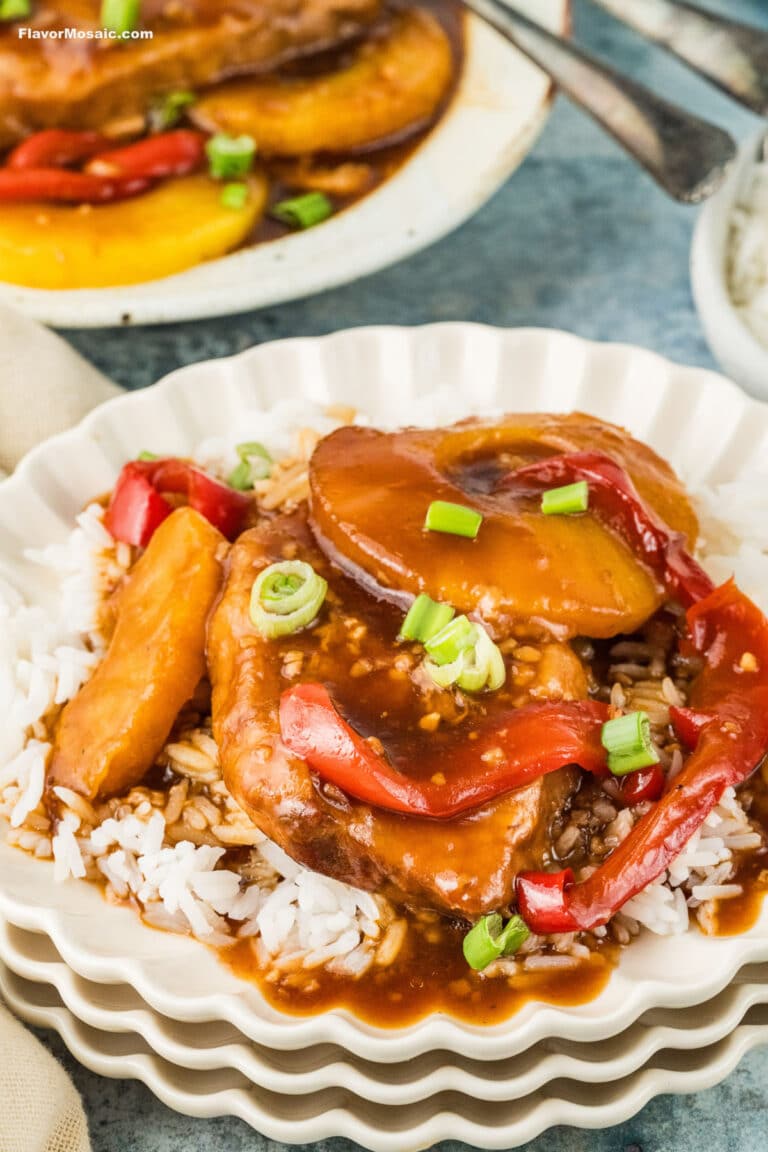 Easy Crock Pot Hawaiian Pork Chops - Flavor Mosaic