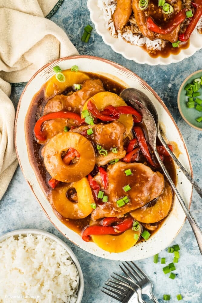 Easy Crock Pot Hawaiian Pork Chops - Flavor Mosaic
