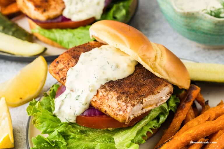 Blackened Mahi Mahi Fish Sandwich - Flavor Mosaic