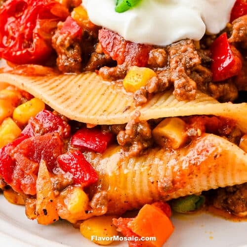 Taco Stuffed Shells Recipe - Flavor Mosaic