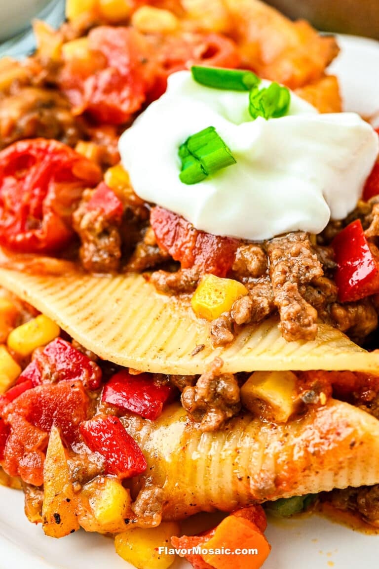 Taco Stuffed Shells Recipe - Flavor Mosaic