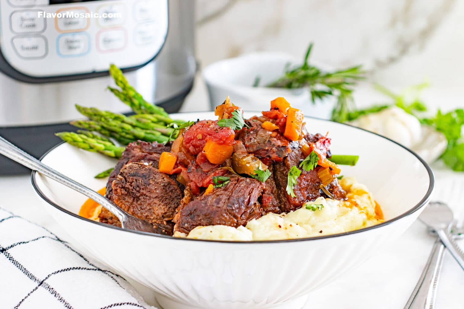 Instant Pot Braised Beef Short Ribs - Flavor Mosaic