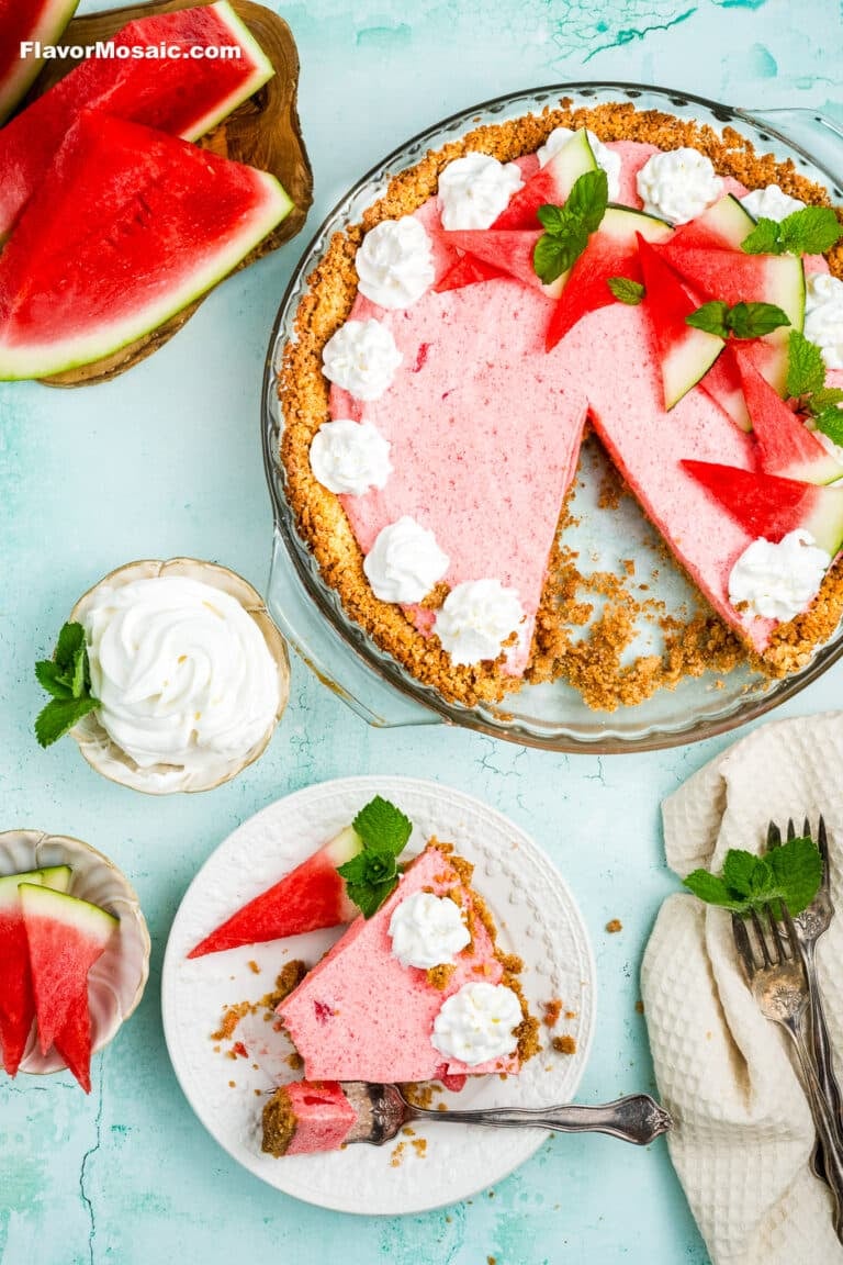 No-Bake Watermelon Pie: An Easy Summer Dessert - Flavor Mosaic