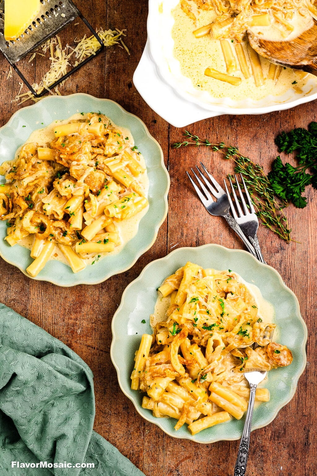 French Onion Pasta - Flavor Mosaic