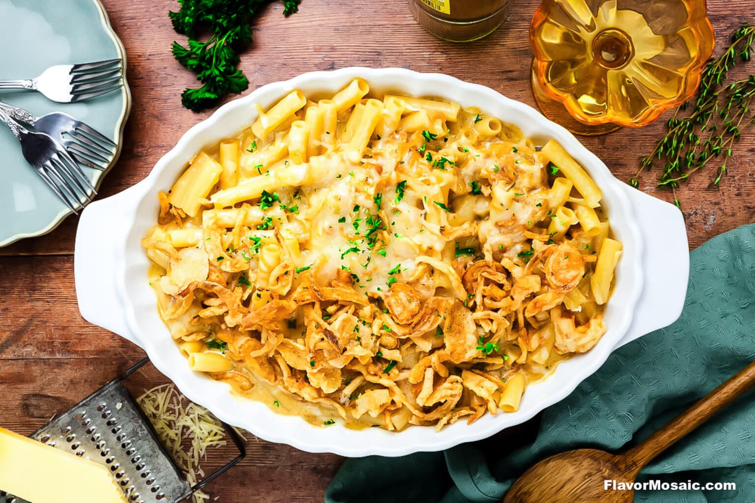 French Onion Pasta - Flavor Mosaic