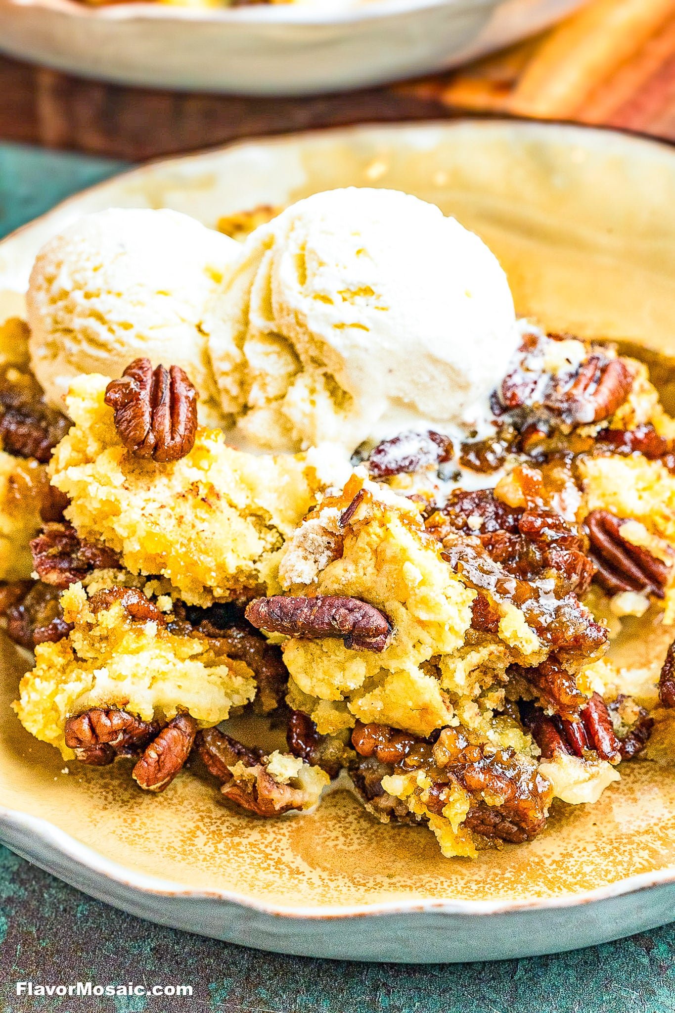 Easy Pecan Pie Cobbler with Cake Mix - Flavor Mosaic