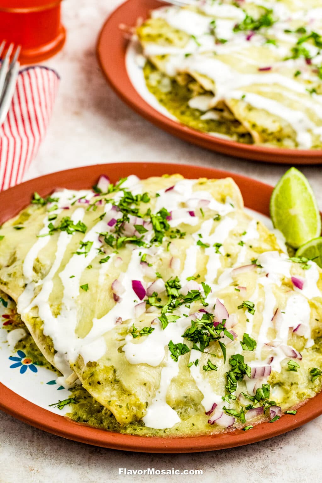 Traditional Enchiladas Verdes (Salsa Verde Chicken Enchiladas) - Flavor ...